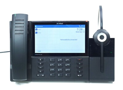 Mitel MiVoice 6940 IP Phone 7" Touch Display w/ Wireless Handset ...