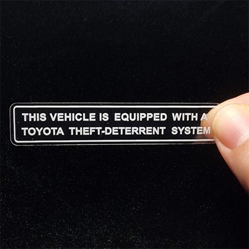 4 Car Alarm DECALS, Fits Toyota, Inside/Outside Glass, Window Security ...