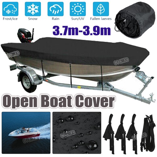 3.7m-3.9m Trailerable Marine Grade Open Boat Cover Black Tinnie ...