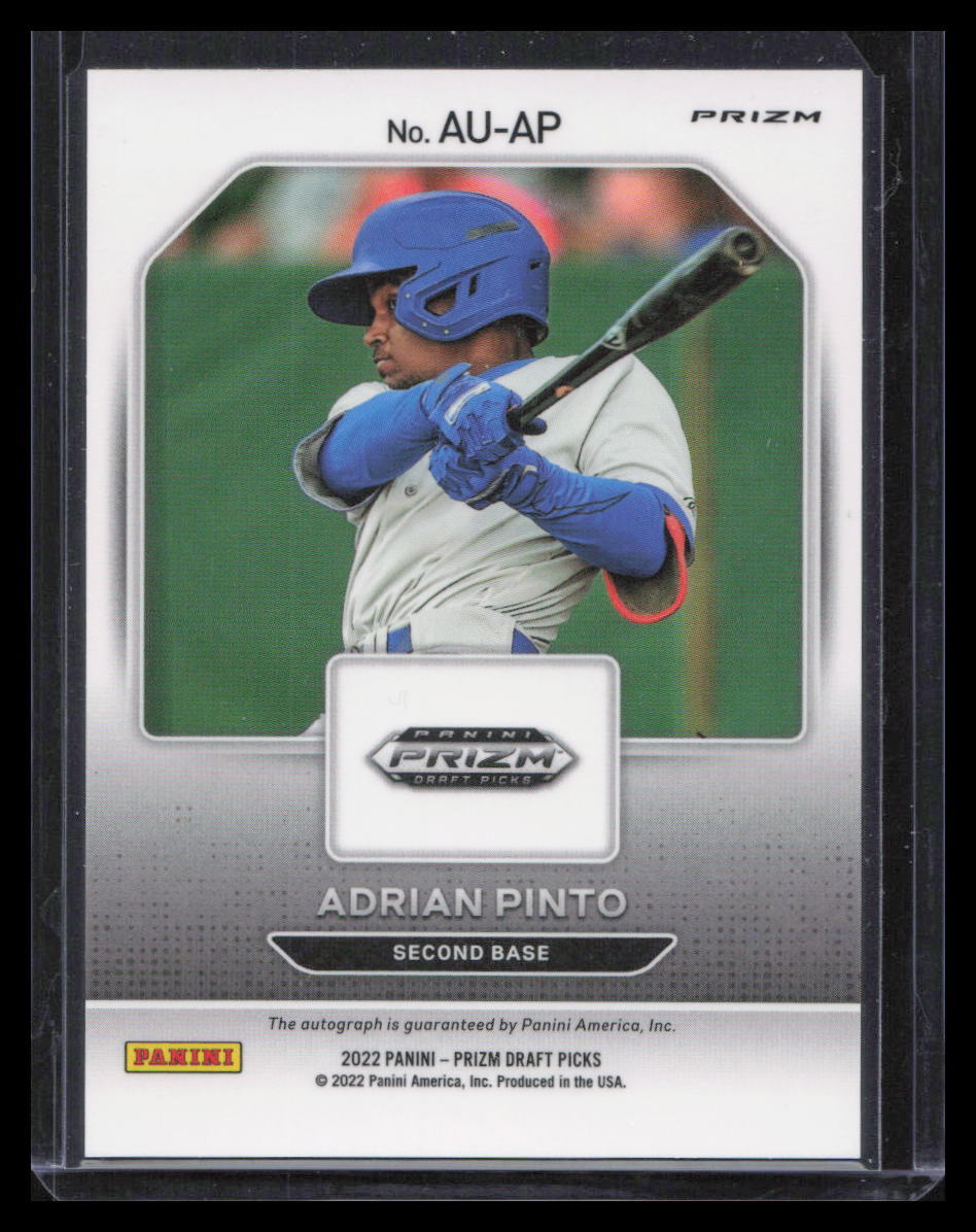 2022 Panini Prizm Draft Picks - Autographs Adrian Pinto #AU-AP (AU, RC ...