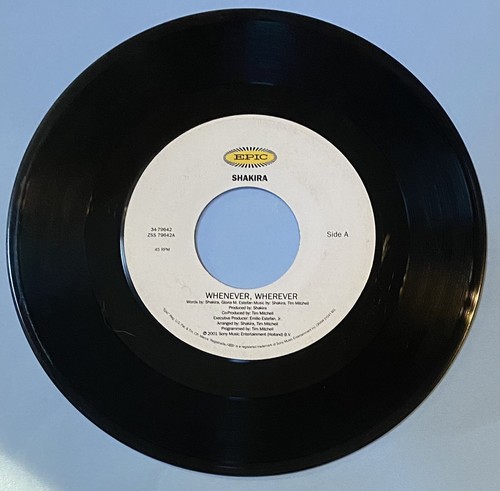 Shakira "Whenever, Wherever / Suerte (Whenever, Wherever)” 45 vinyl | eBay