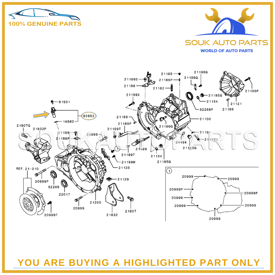 2560A057 Genuine Mitsubishi VEHICLE SPEED SENSOR TRANSMISSION EVOLUTION ...
