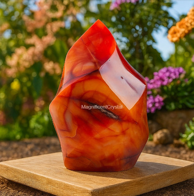 4OZ Mini Carnelian Crystal Flame Tower Natural Red Gemstone Flame Stone ...