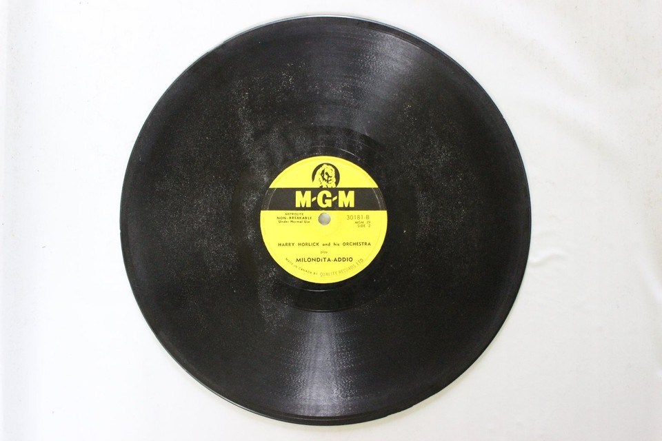 Harry Horlick Orchestra – Por Que? Milondita Addio 78 RPM Single M-G-M ...