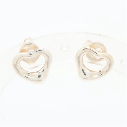 Tiffany Open Heart Piercing jewelry (for both ears) 925 2.2g Silver | eBay