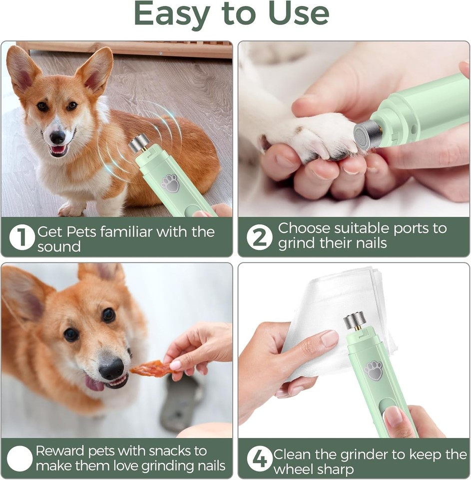 WAHL Dog Pet Nail Grinder Smoother Portable Battery Operated with ...