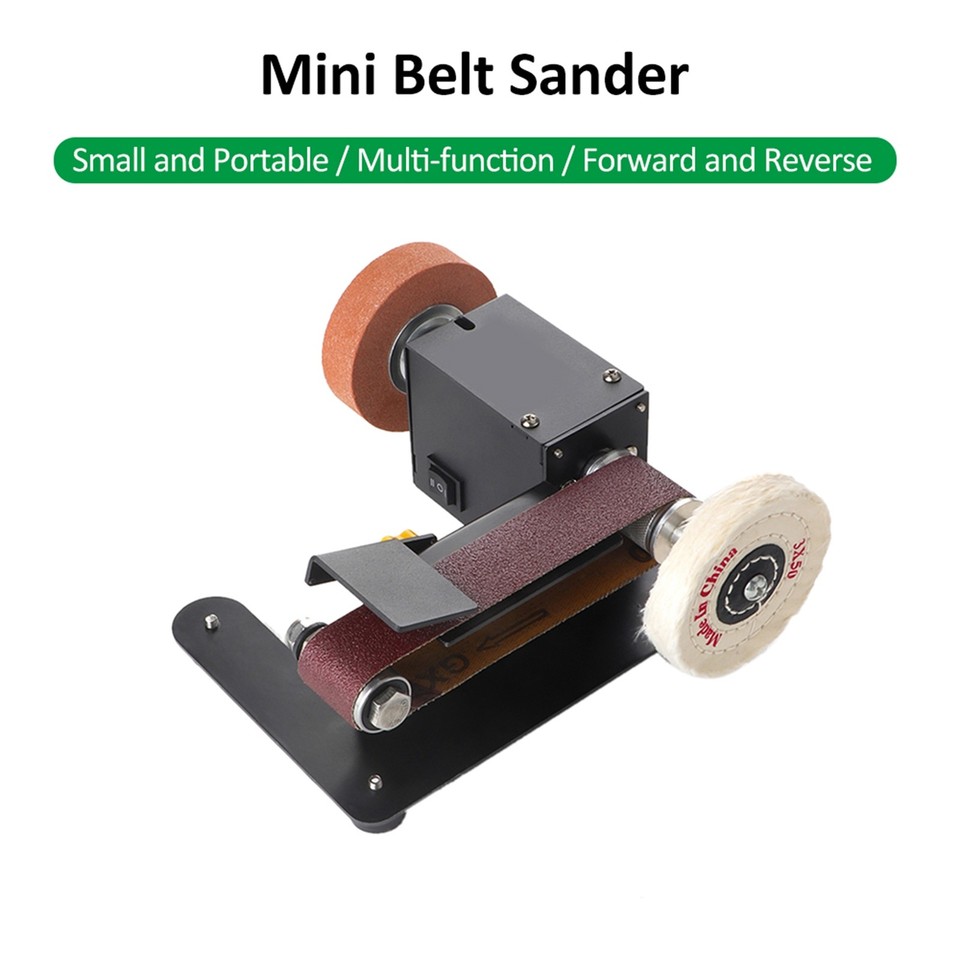 (US Plug & Type 2)250W Mini Belt Sander Electric Bench Grinder Sanding ...
