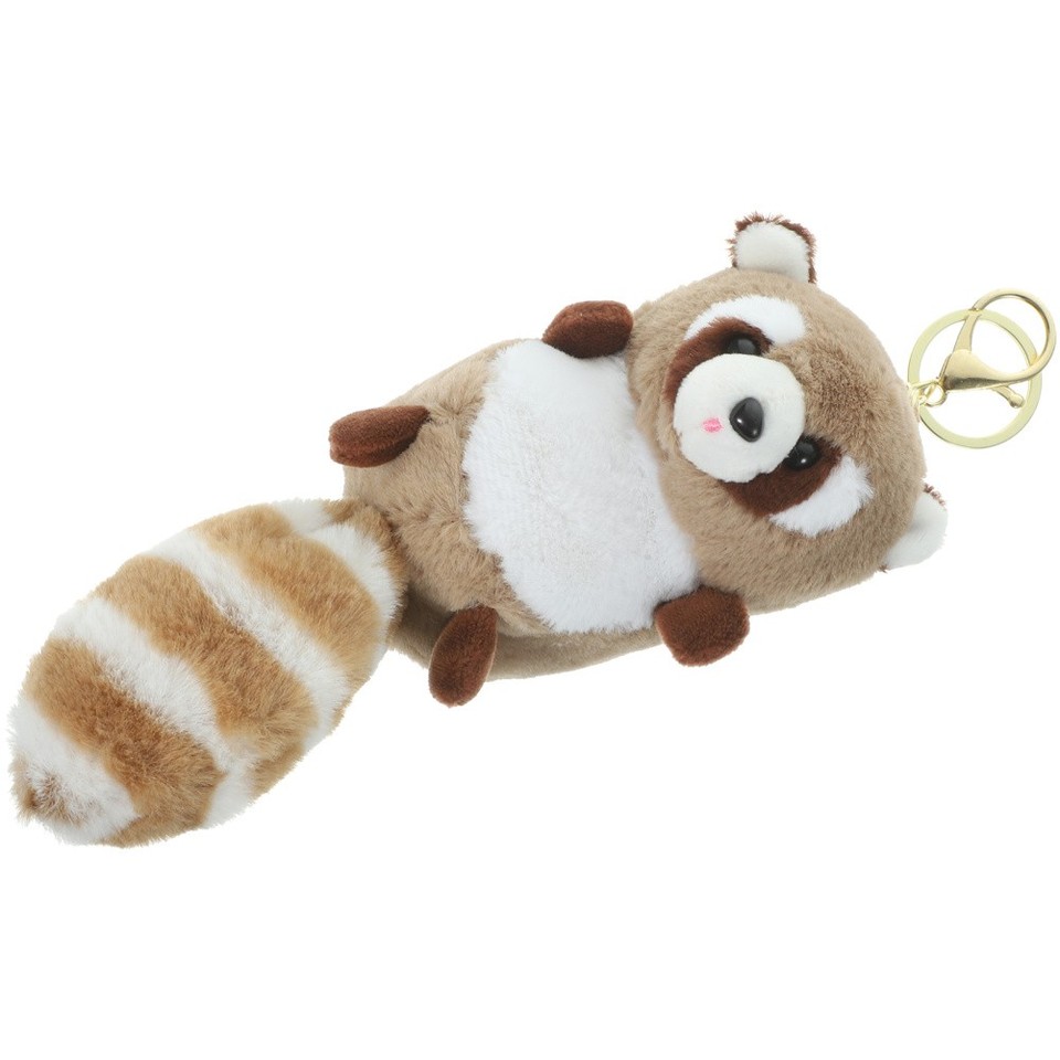 Small Racoon Stuffed Animal Keychain Backpack Pendant Decoration Bag ...