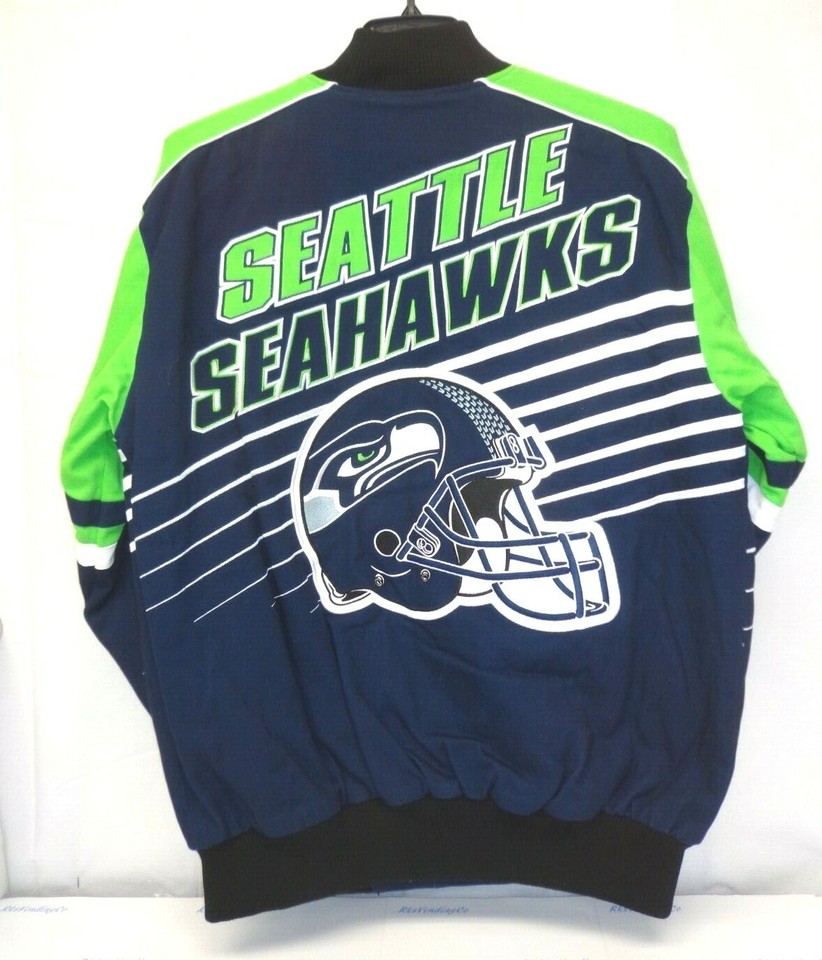 Seattle Seahawks Men's L GIII Linebacker Cotton Twill Jacket 352 | eBay