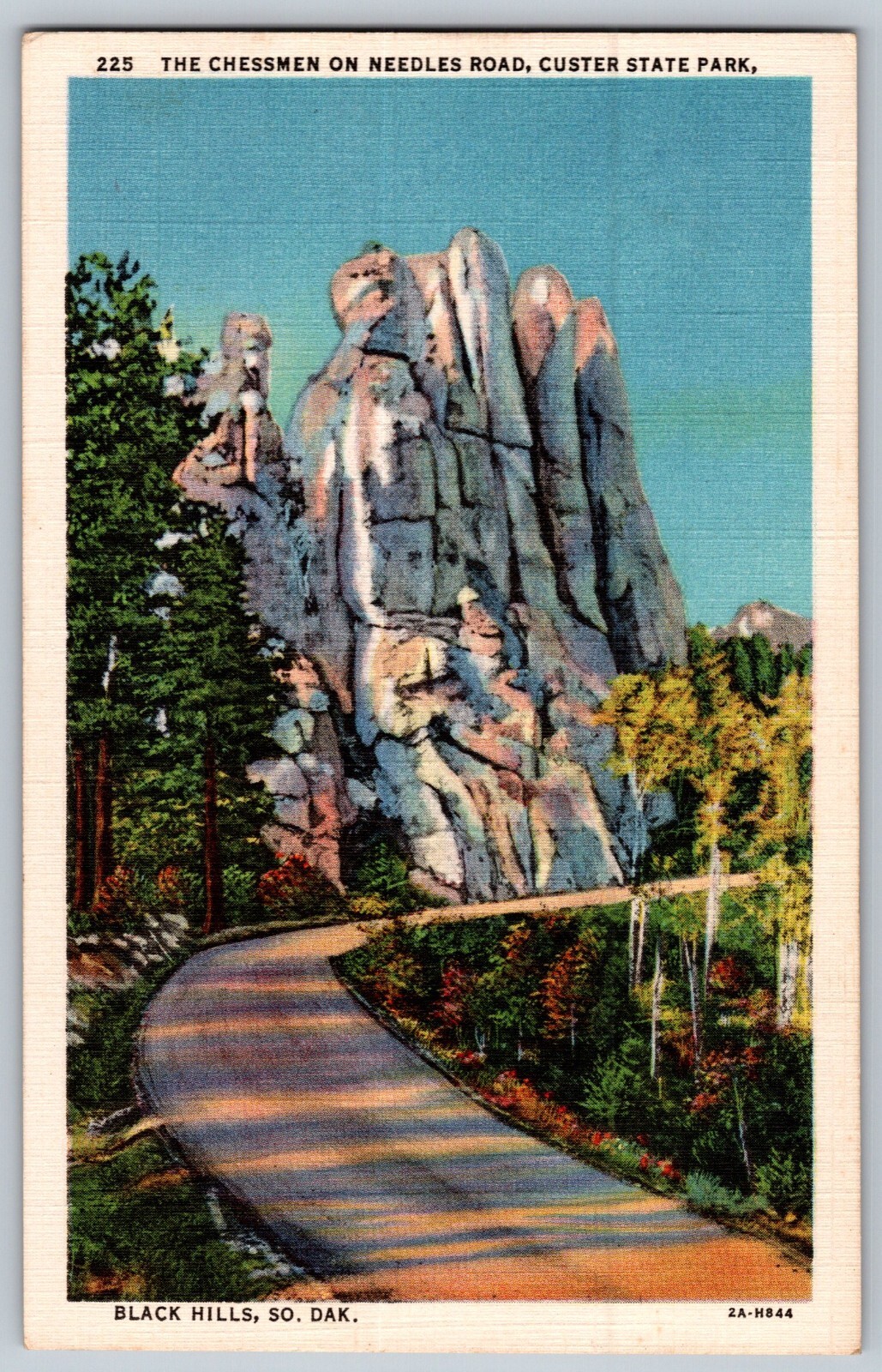 The Chessmen on Needles Road Custer State Park South Dakota SD Vintage ...