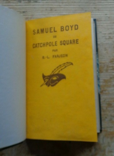 Le Masque N°45 Samuel Boyd de Cathpole Square par B.L. Farjeon | eBay