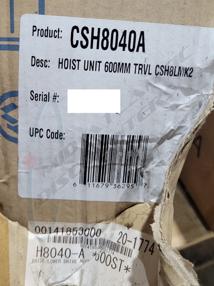 Furuno Hoist Hull Unit CSH-8040-A 600mm Travel for CSH-8LMARK | eBay