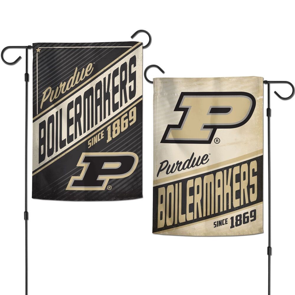 PURDUE BOILERMAKERS RETRO SINCE 1869 12"X18" 2 SIDED GARDEN FLAG NEW ...