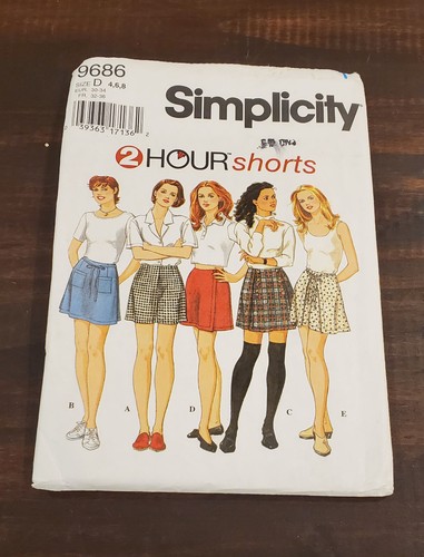 Simplicity 9686 2 Hour Misses Teen Shorts Panel Size 4-8 | eBay