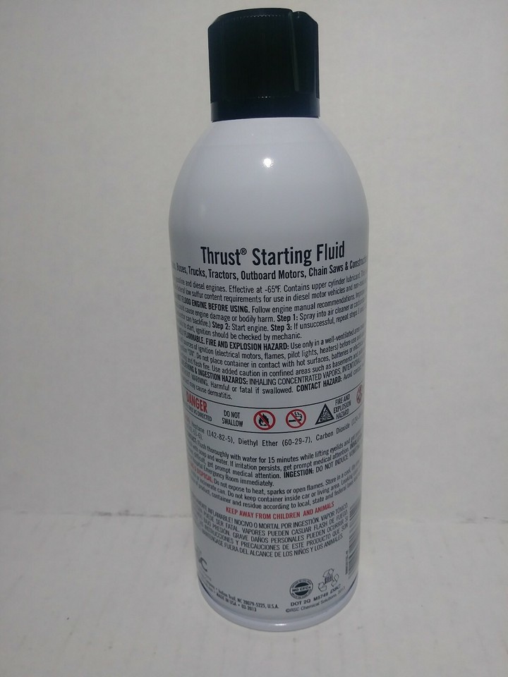 Thrust Starting Fluid 1 CASE 12 Can 11oz Gunk Motor Medic Gas Engines ...