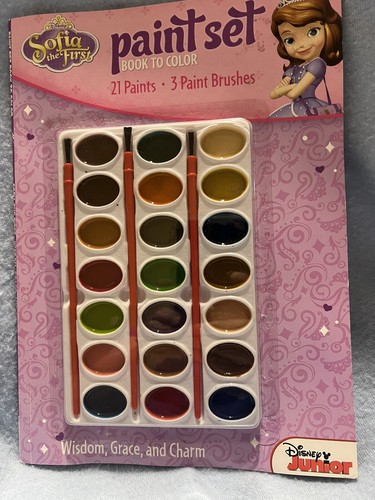 Disney Sofia The First Paint Set Book To Color New | eBay