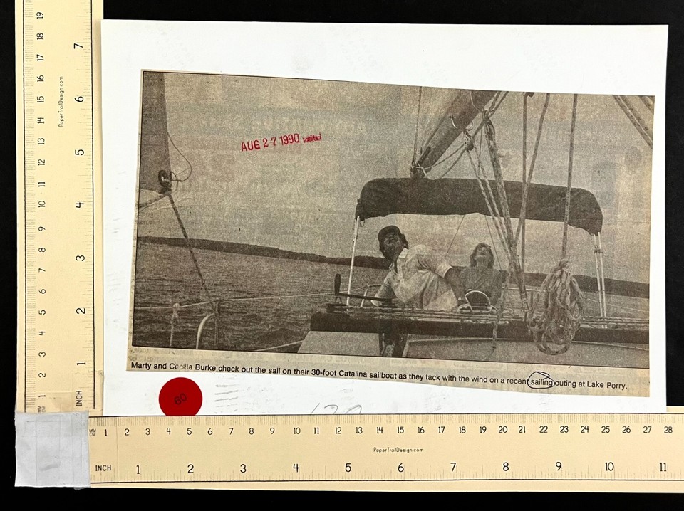 1990 Lake Perry KS Married Couple Catalina Sailboat Vintage Sailing ...