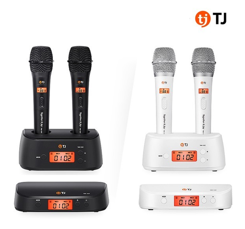 TJ Taijin Media TMW-100 Wireless Microphone 2pcs Set White & Black ...