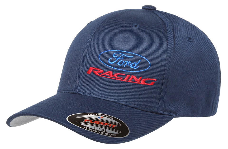 Ford Racing hat cap fitted flexfit curved bill S/M L/XL XL/XXL | eBay