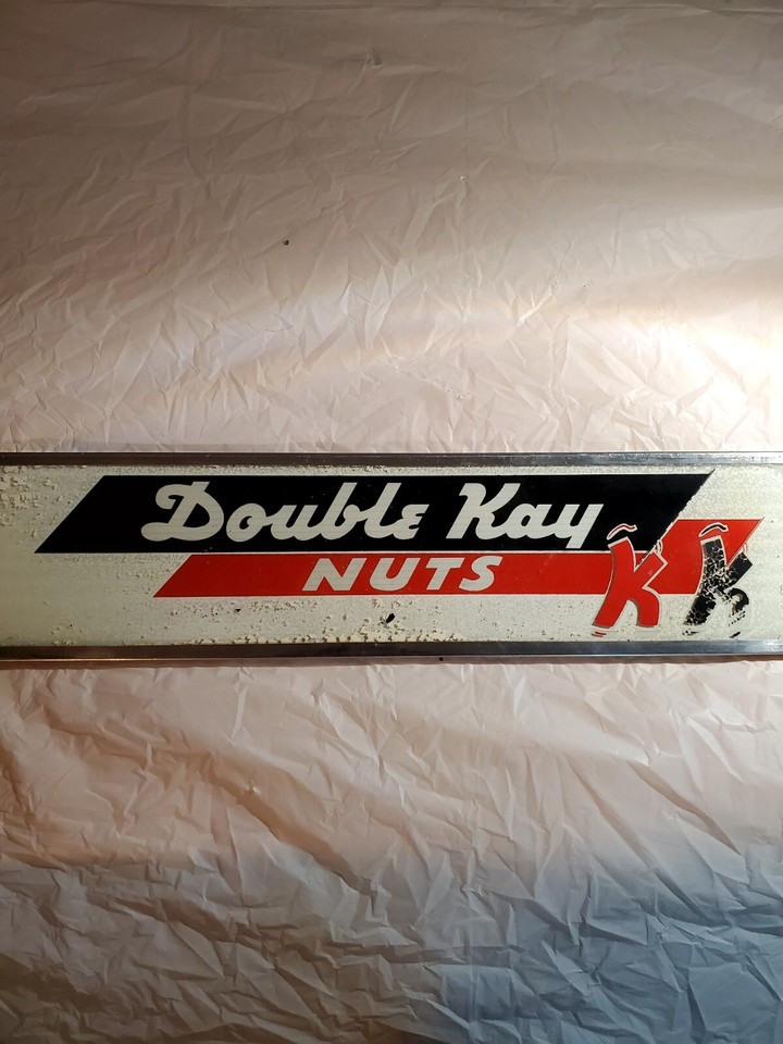 Vintage Double Kay Nuts Glass Sign | eBay