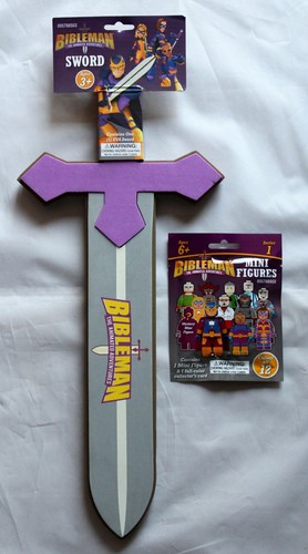 Bibleman Adventures SWORD NEW Soft EVA Foam Ages 3+ AND Mini Figures ...