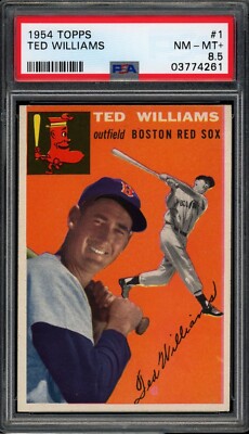 Ted Williams 1954 Topps Card #1 PSA 8.5 *VERY HIGH-END* Low Pop Only 5 ...