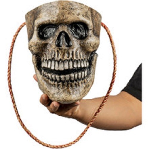 Tan Skull 27959 Decapitated Head Treat Bag Candy Pail Bucket Latex 10 ...