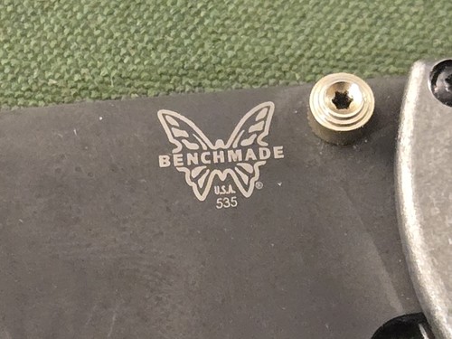 Benchmade 535 Bugout Folding Knife Silver Titanium Scales S30V Blade No ...