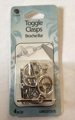 Round Metal Toggle Clasps 4 pieces Silver Color | eBay