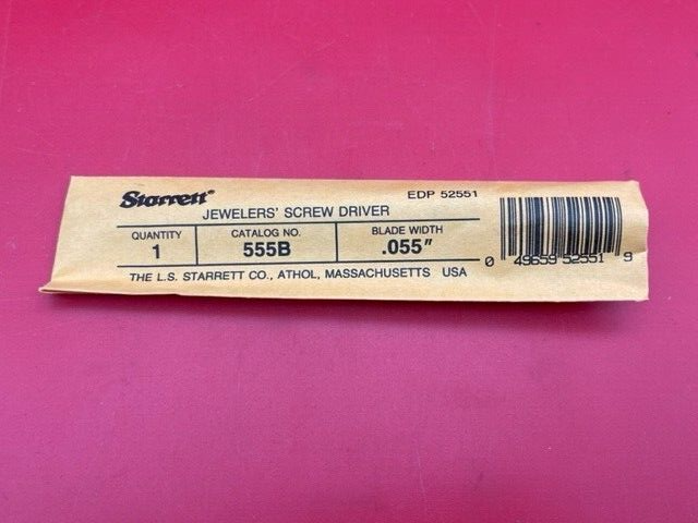 Starrett 555B Jewelers Pocket Screwdriver .055in (1.4mm) Blade IN STOCK ...