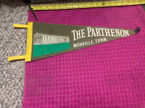 VINTAGE The Parthenon Nashville Tennessee Souvenir Pennant Flag Banner ...