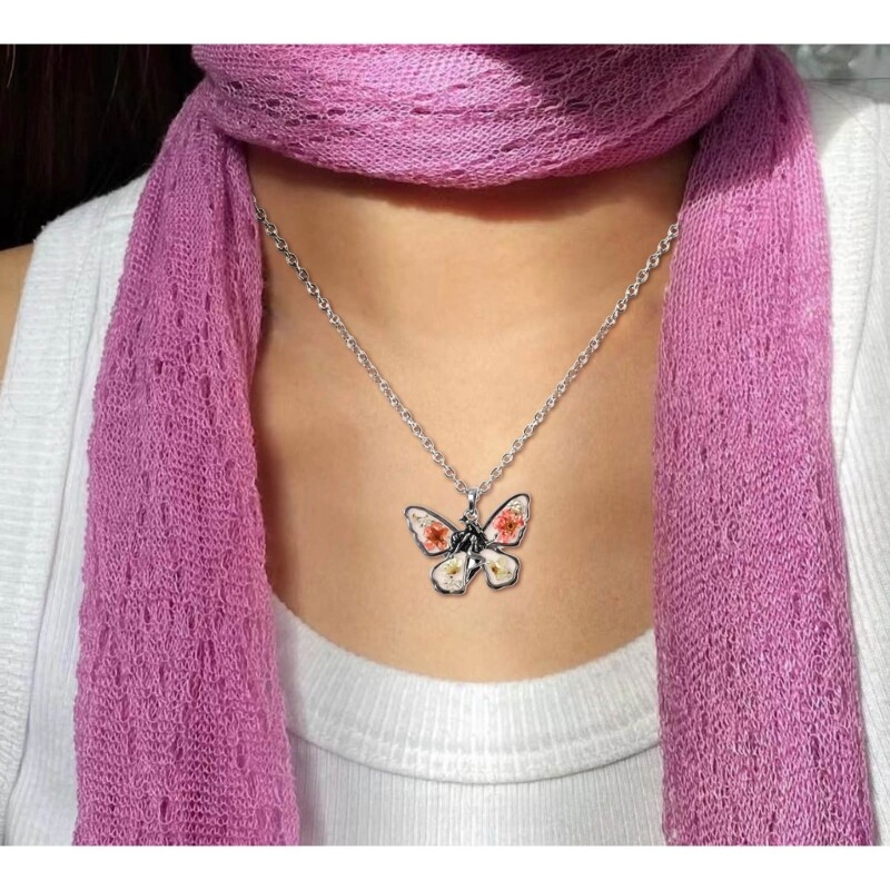 Angel Butterfly Pendant Necklace for Women Girl Korean Butterflies ...