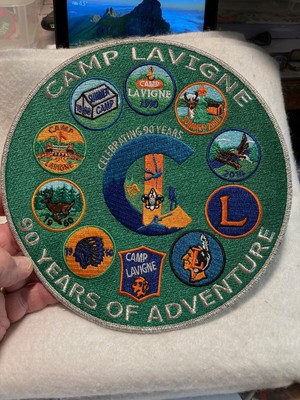 (rt7) Boy Scouts - 8" round jacket patch - Camp Lavigne | eBay