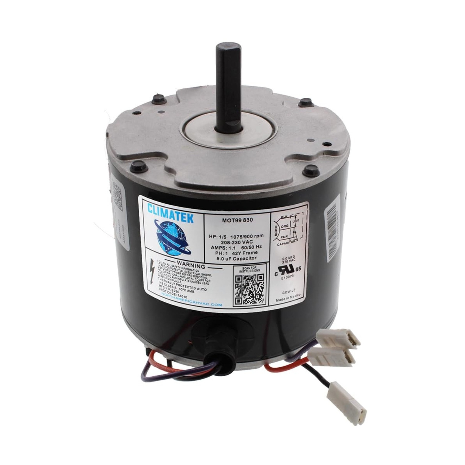 ClimaTek Upgraded 1/5 HP Condenser Fan Motor Replaces Lennox Armstrong ...