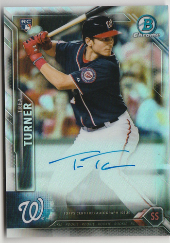 Trea Turner 2016 Bowman Chrome Rc Refractor Auto 6/499 | eBay