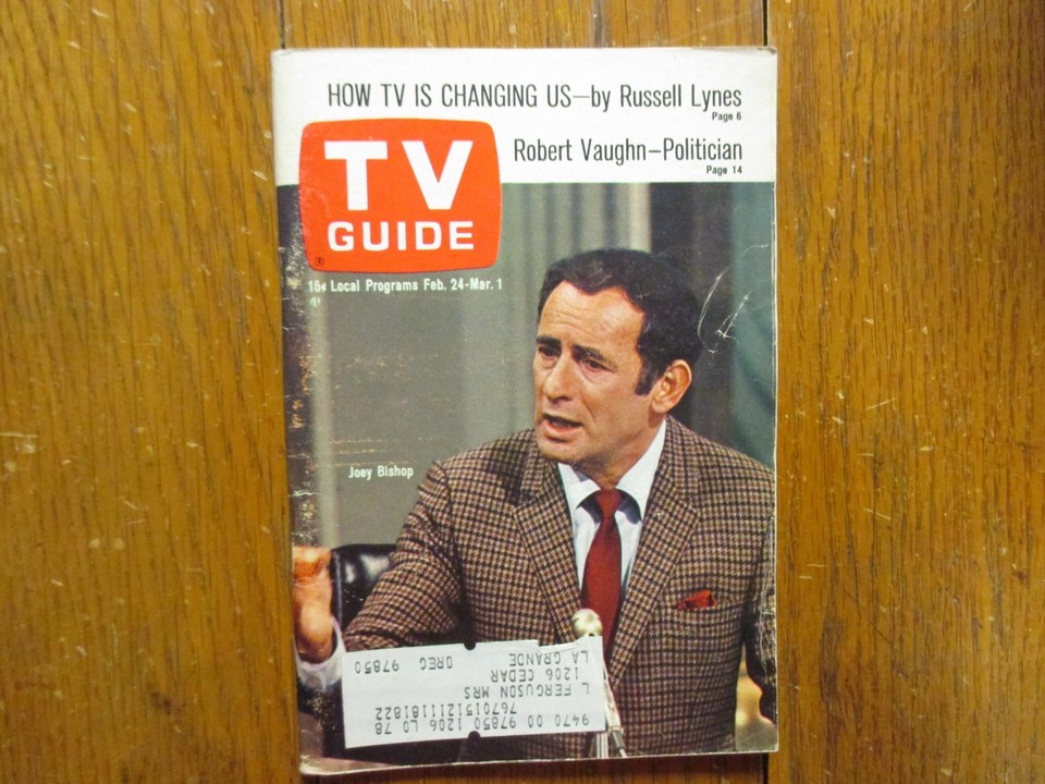 Feb. 24, 1968 TV Guide Magazine(LESLEY ANN WARREN/JOEY BISHOP/ROBERT ...
