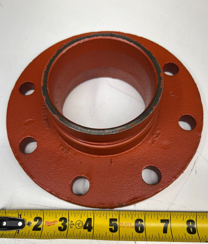 4" Gruvlok Flange Adapter Fig 7788 Grooved 8-Bolt Ductile Iron Orange ...