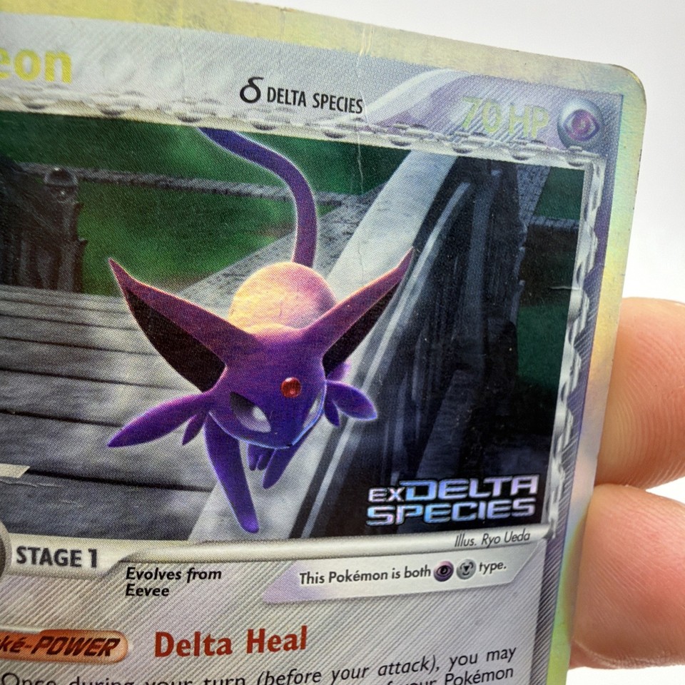 Espeon 4/113 Reverse Holo Foil Rare EX Delta Species Stamped Pokemon HP ...