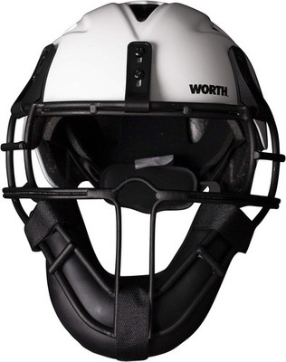 Worth LGTPH Legit Slowpitch Softball Pitchers Helmet Mask, White WLGTPH ...