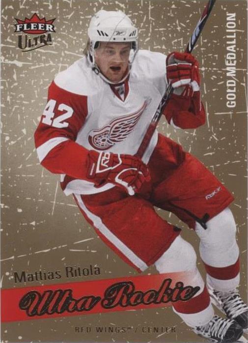 2008-09 Fleer Ultra - Ultra Rookie Mattias Ritola #226 Gold Medallion ...