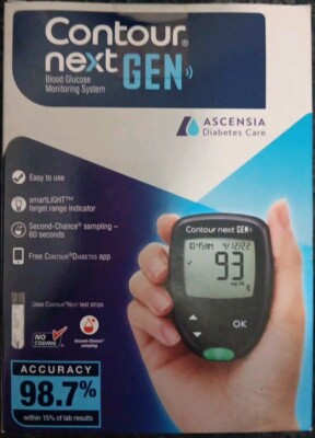 *SEALED* Contour Next Gen Blood Glucose Monitor System Meter 10 Strips ...