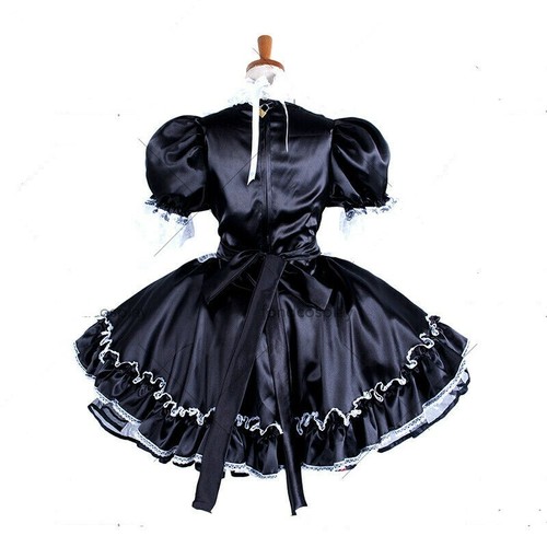 lockable Sissy maid Satin dress cosplay costume Tailor-made | eBay