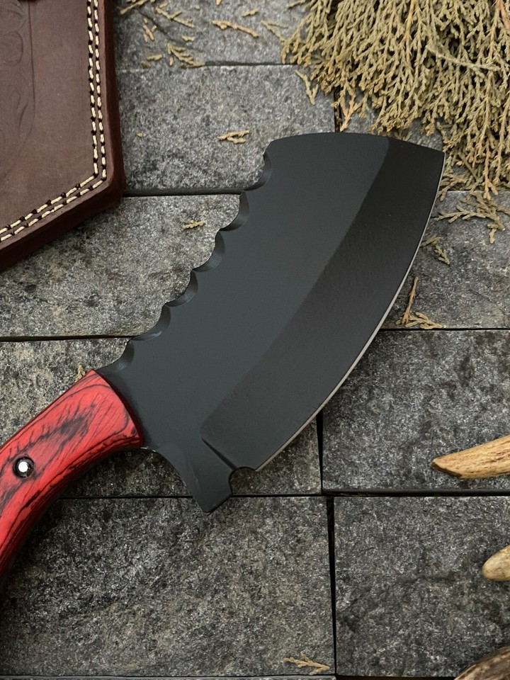 SHARDBLAE CUSTOM HAND FORGED D2 Steel Hunting Mini Meat Cleaver W ...