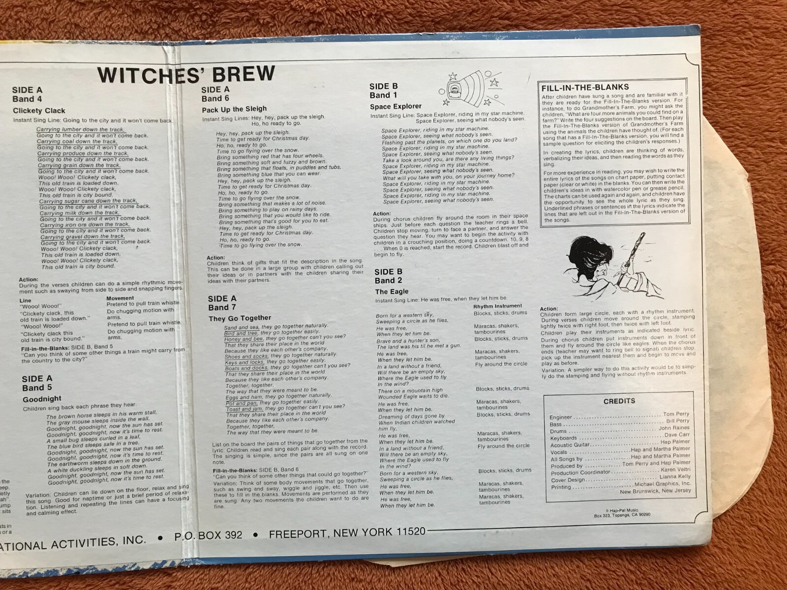 Witches Brew LP Hap & Martha Palmer Halloween 1976 AR 576 Children's ...