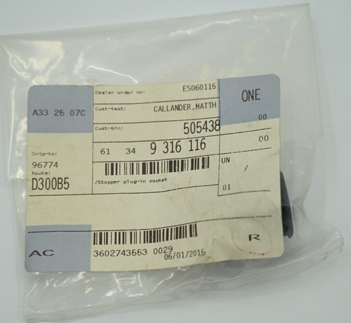 Genuine OEM BMW Cigarette Lighter Plug Block Off Cover P/N 61349316116 ...