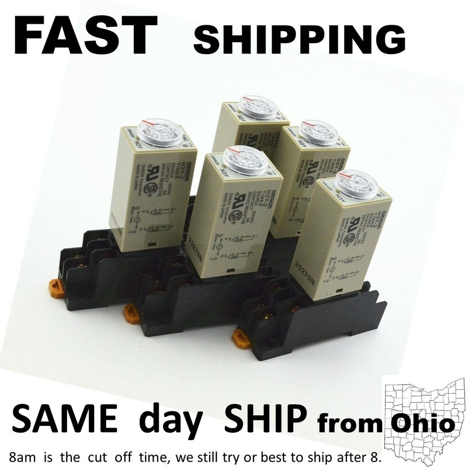 Relay & Base Socket 12VDC 0-60 second built in timer - others relays ...