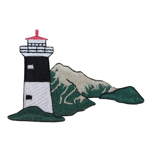 ID 1846 Lighthouse Island Patch Travel Nautical Embroidered Iron On ...
