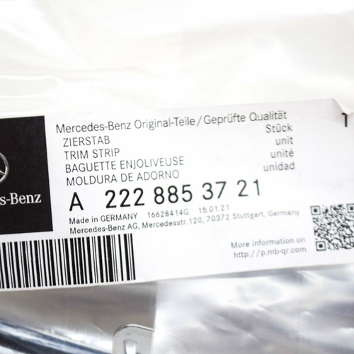 NEW MERCEDES-BENZ S W222 AMG REAR LEFT BUMPER MOLDING TRIM A2228853721 ...