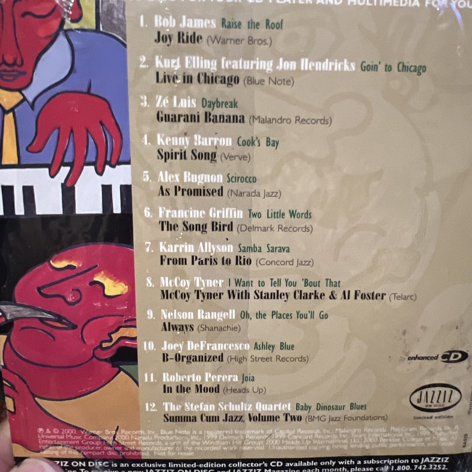 JAZZIZ on Disc - February 2000 CD Limited Edition Warner Bros Records ...