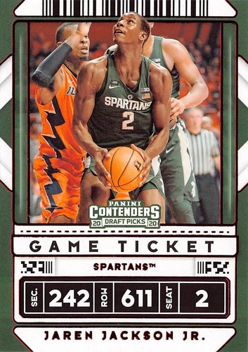 2020-21 Contenders DP Var Game Ticket Red #45 Jaren Jackson Jr. p2s ...